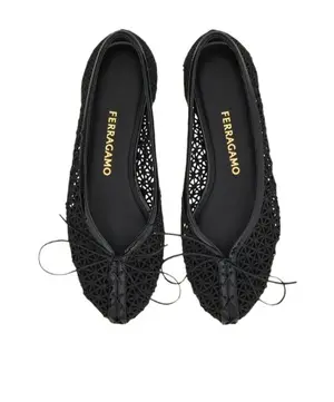 FERRAGAMO Lace Ballet Flats