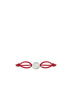 Gucci Interlocking G Cord Bracelet - Red