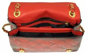 Moschino Quilted Logo Shoulder Bag - Red