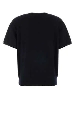 Miu Miu V-neck Short Sleeve Knitted Jumper - Black