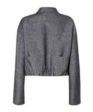 Fendi Cropped Flower-appliqué Denim Jacket - Blue