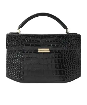TOTEME Clip Croc-effect Leather Shoulder Bag