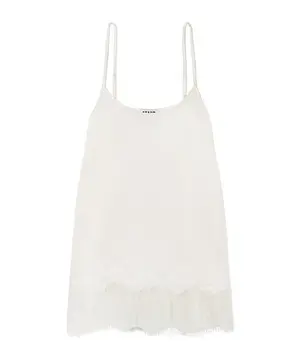 Staud Chloe Lace-trimmed Camisole - Ivory