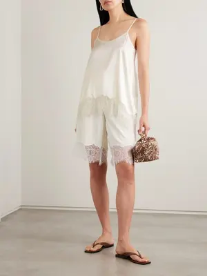 Staud Chloe Lace-trimmed Camisole - Ivory