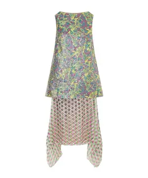 Dries Van Noten Printed Layered Midi Dress