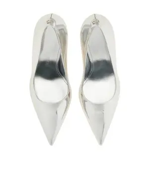 FERRAGAMO Metallic Stiletto Pump Shoes