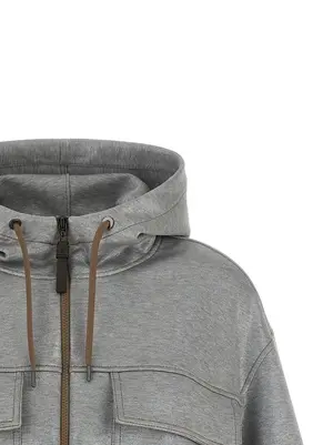 Brunello Cucinelli Drawstring Zip-up Hoodie