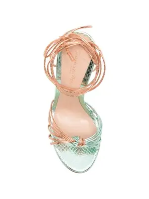 GIANVITO ROSSI Printed Ankle Strapped Sandals