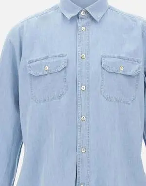 Eleventy Slim Denim-effect Shirt