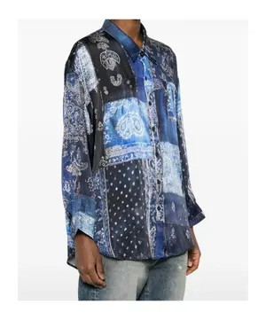 R13 Patchwork Bandana Printed Shirt