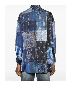 R13 Patchwork Bandana Printed Shirt