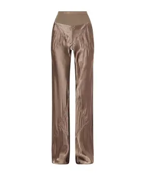 Rick Owens Bias Satin Flared Pants