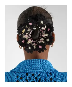 Fendi Crocheted Flower Hair Tie
