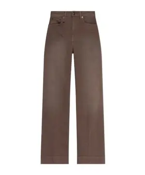 R13 Leather-patch Cotton Jeans