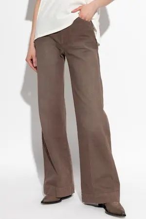 R13 Leather-patch Cotton Jeans