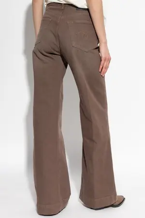 R13 Leather-patch Cotton Jeans
