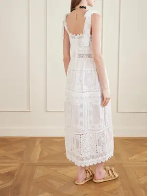 Zimmermann Aster Lace Trim Slip Dress