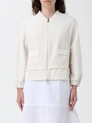 Moncler Boucle Zip-up Cardigan - Beige
