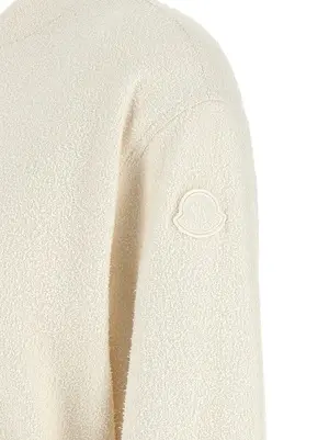 Moncler Boucle Zip-up Cardigan - Beige