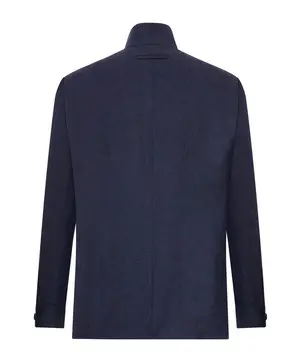 Zegna Stand Collar Jacket - Blue