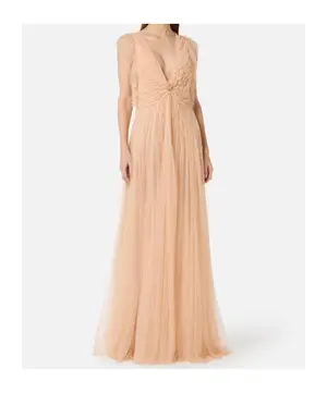 Elisabetta Franchi Red Carpet Tulle Gown - Nude