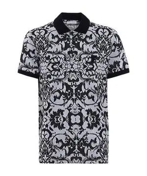Versace Pattern Jacquard Polo Shirt