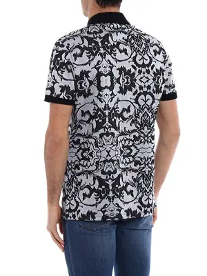 Versace Pattern Jacquard Polo Shirt