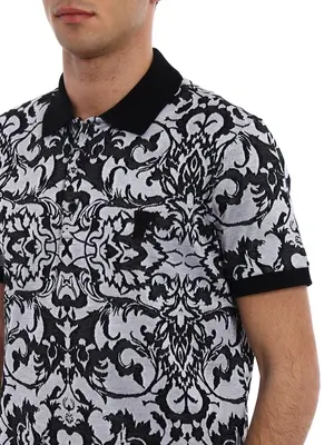 Versace Pattern Jacquard Polo Shirt