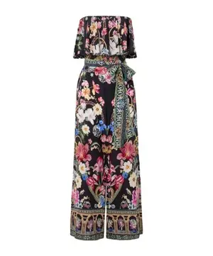 Camilla Off-the-shoulder Jumpsuit With Floral Print - Multicolor