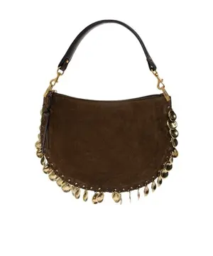 Isabel Marant Étoile Oskan Soft Shoulder Bag With Coin Trim - Brown