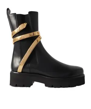 Rene Caovilla Embellished Leather Chelsea Boots