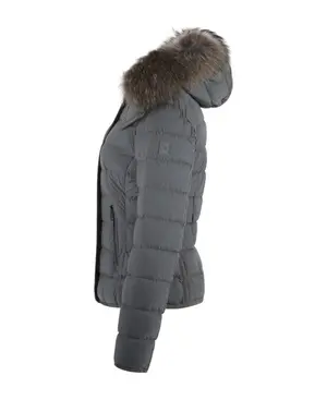 MONTECORE Hooded Down Jacket With Fur Trim