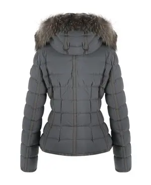 MONTECORE Hooded Down Jacket With Fur Trim