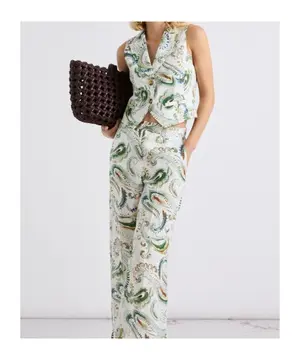 Marella Printed Linen Gilet