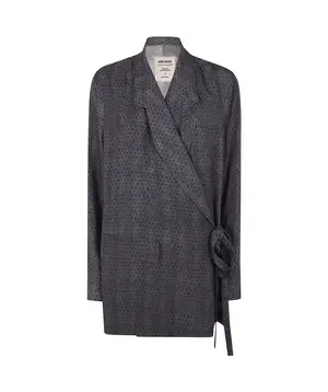 UMA WANG Khloe Jacket - Blue Brown