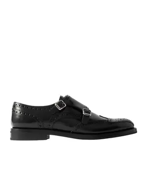 Church's Lana Leather Brogues With Double Monk Straps - Black