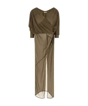 ENTIRE STUDIOS Draped Maxi Dress - Green