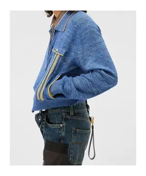 Versace Knitted Zipped Cardigan With Greca Motif