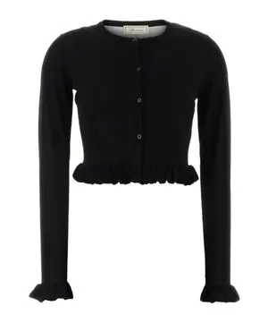 Blumarine Cropped Ruffled Cardigan