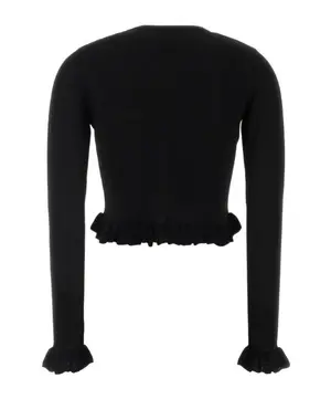 Blumarine Cropped Ruffled Cardigan