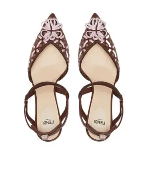 Fendi Colibrì Lite Point-toe Floral Slingback Pumps - Multicolor