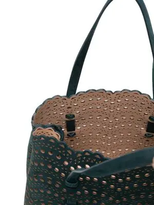 Alaïa Mina 25 Mini Tote Bag - Black