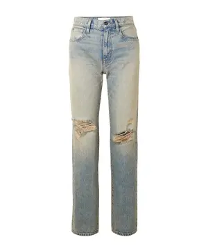 SLVRLAKE Sophie Long Mid-rise Straight-leg Jeans - Gray
