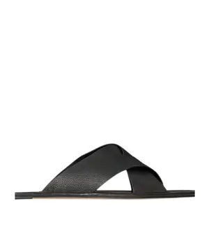 THE ROW Malick Cross-strap Sandals - Black