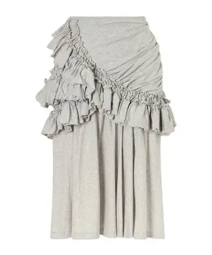 Dries Van Noten Ruffled Midi Skirt