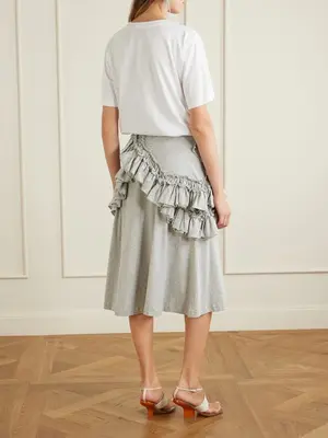 Dries Van Noten Ruffled Midi Skirt