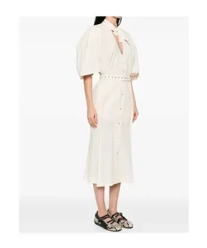 VIVIENNE WESTWOOD Belted Puff Sleeve Midi Dress