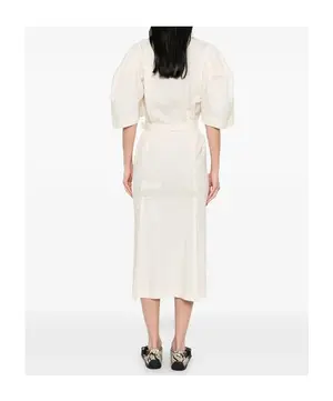 VIVIENNE WESTWOOD Belted Puff Sleeve Midi Dress