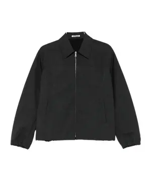 Auralee Zip-up Collared Jacket - Black