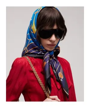 Gucci Lungomare' Printed Silk Carr - Multi-color